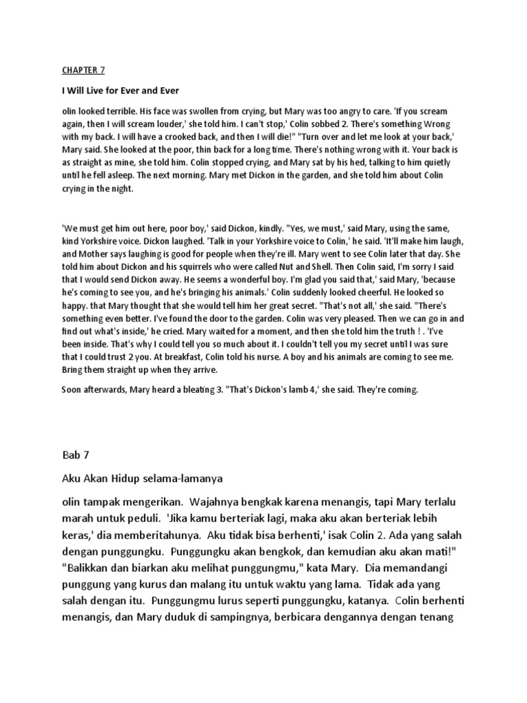 Colin's Transformation in the Garden | PDF