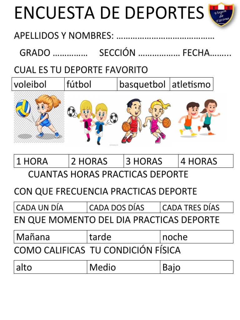 Encuesta de Deportes - Docx 1 | PDF