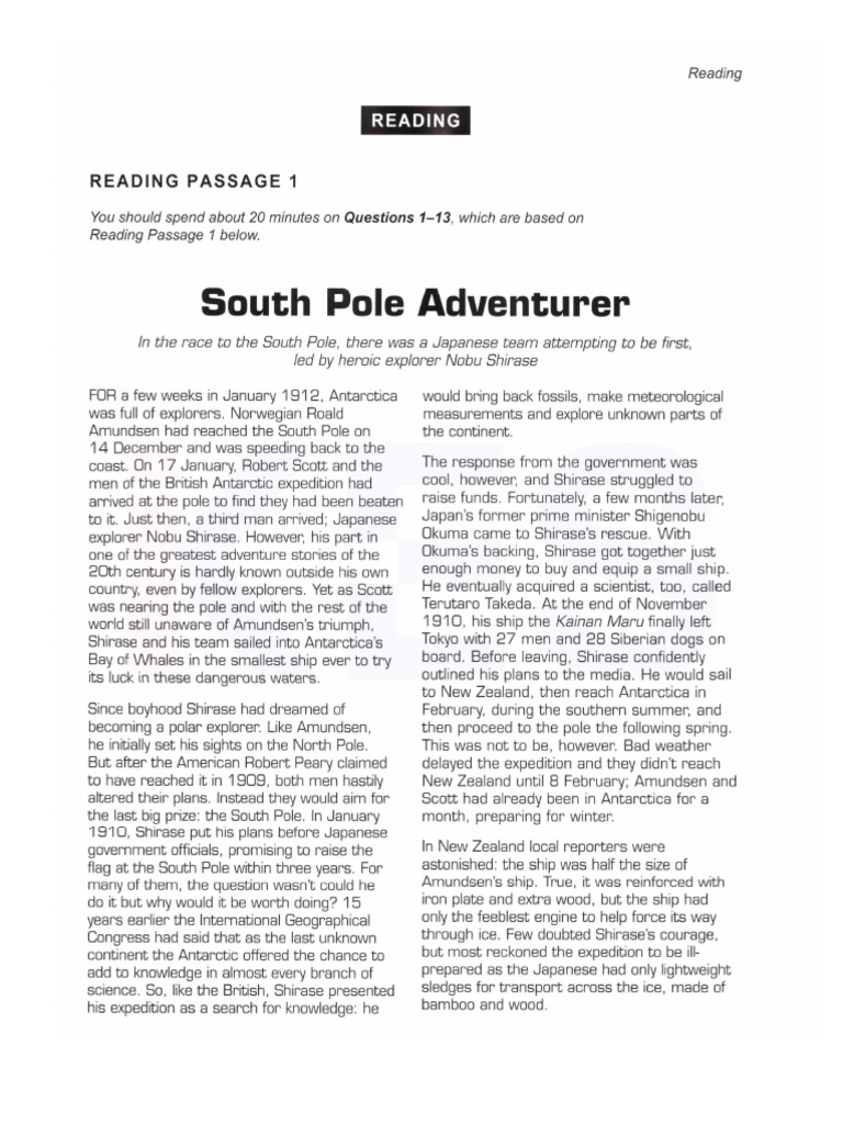 IELTS - Reading Test | PDF
