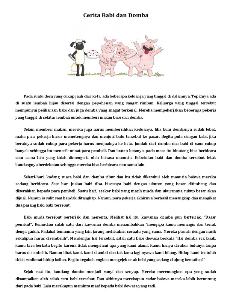 3 Cerita Hewan Bergambar | PDF