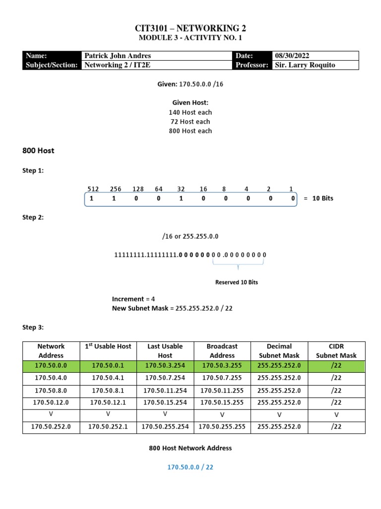 M3 Act1 | PDF | Internet Protocols | Network Layer Protocols