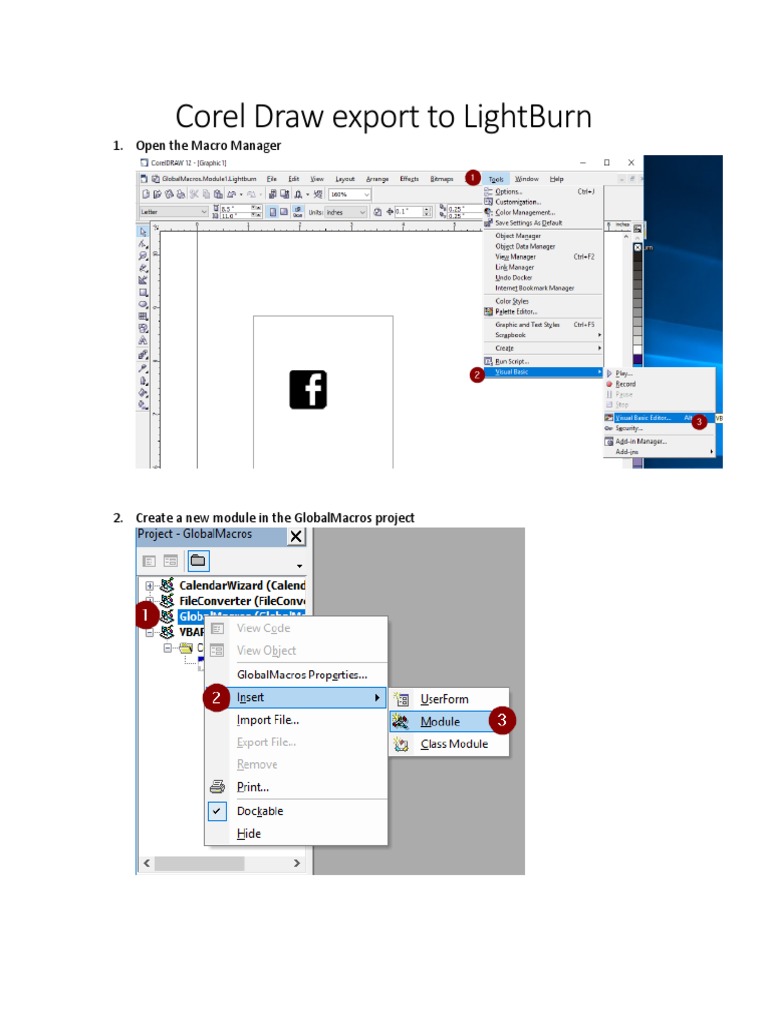 Corel Draw 12 Export To LightBurn by Casey Gadd | PDF