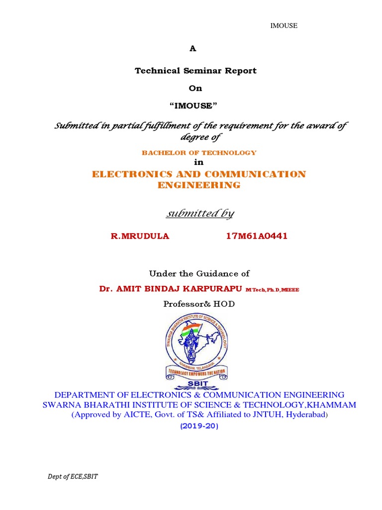 Technical Seminar Report-Sample | PDF | Wireless Sensor Network ...