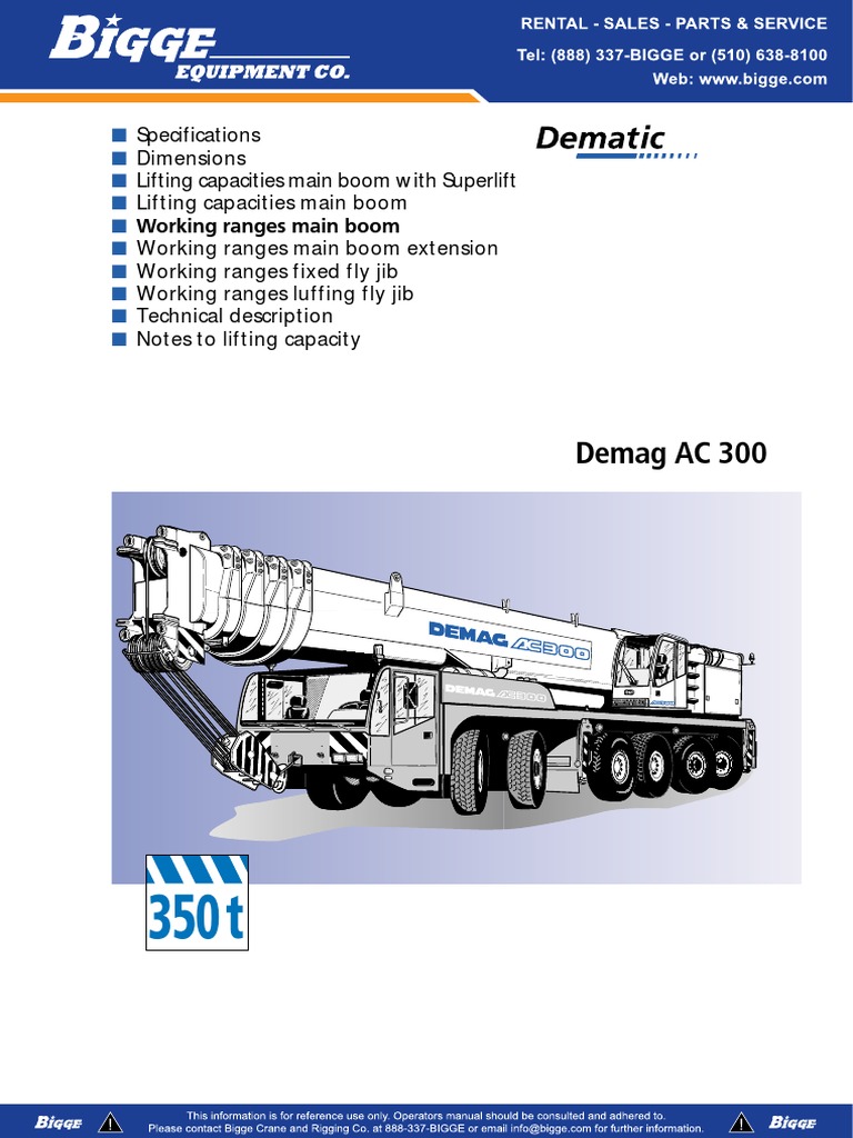 Demag AC300 | PDF | Manufactured Goods | Vehicles