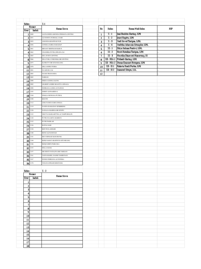 Rapot UTS Kelas X - 2.Xlsm | PDF