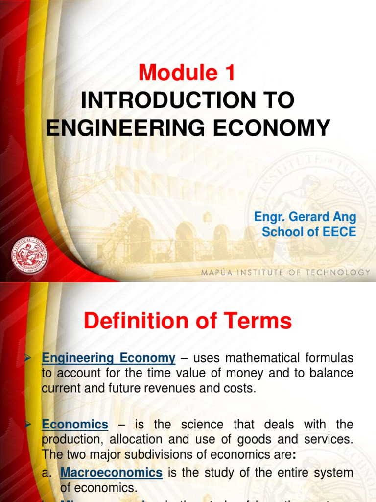 Introduction to Engineering Economy | PDF | Depreciation | Supply ...