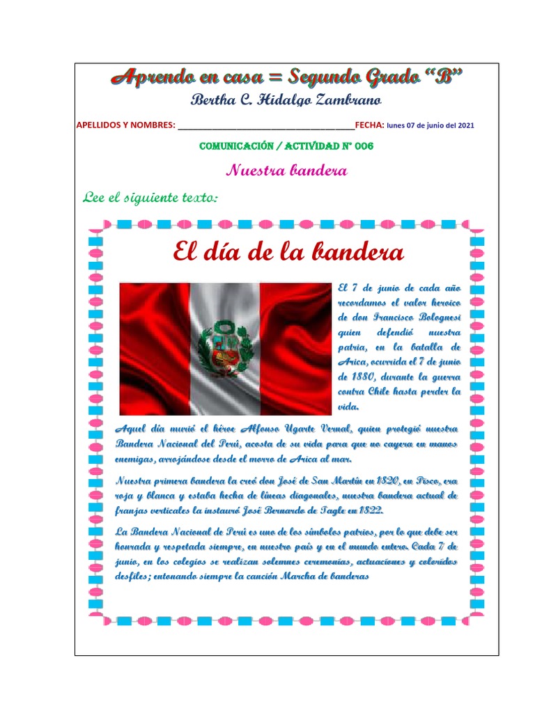 El Día de La Bandera | PDF | América del Sur | Perú