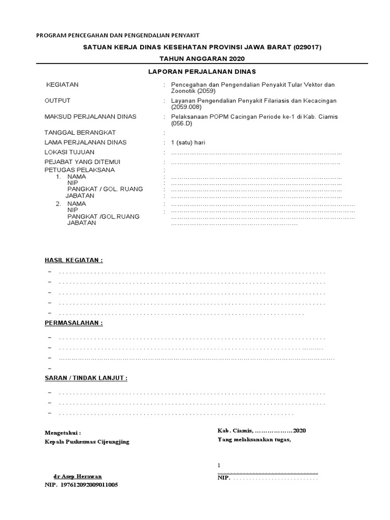 Laporan Perjadin | PDF