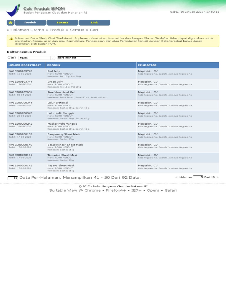 Cek Produk BPOM - BPOM RI | PDF