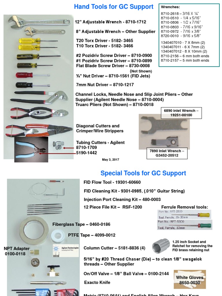 GC Service Tools | Download Free PDF | Manufactured Goods | Equipment