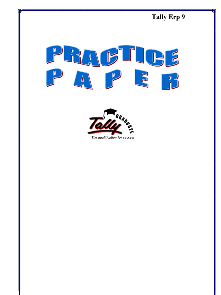Tally Practice Paper | PDF | Expense | Point Of Sale