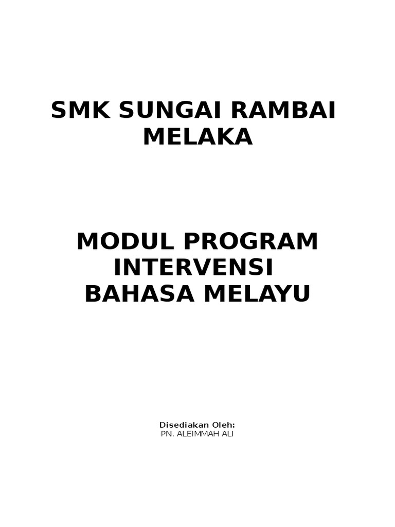 Modul Program Intervensi BM | PDF