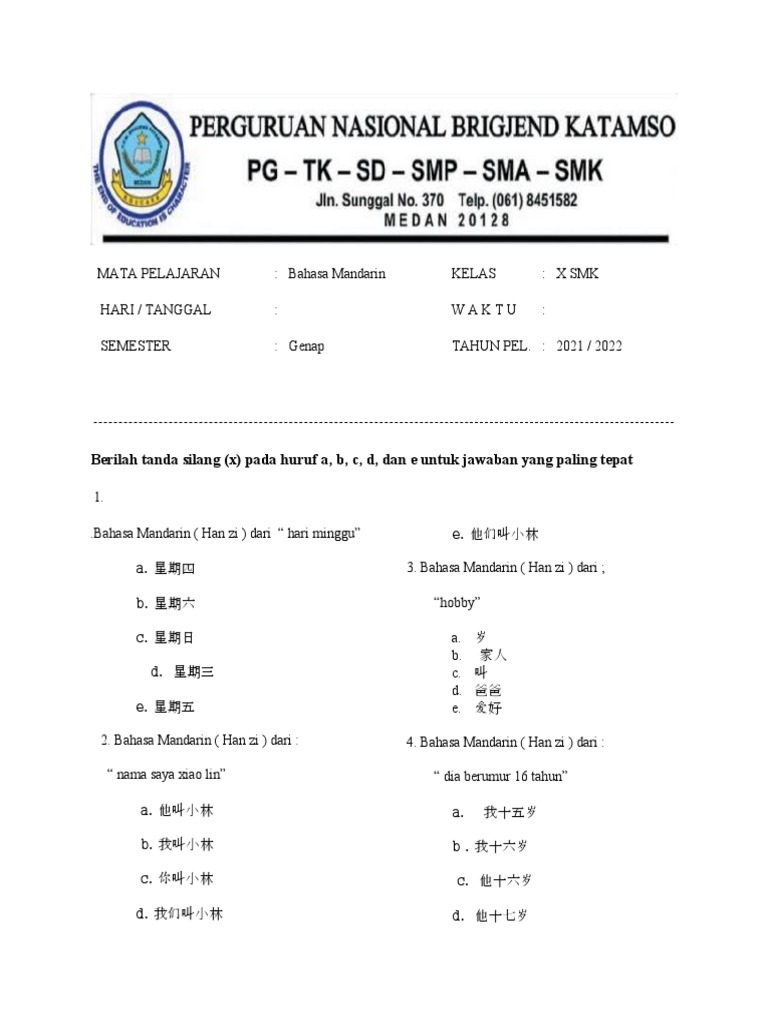 Soal S. Genap KLS X-SMK 2022 | PDF
