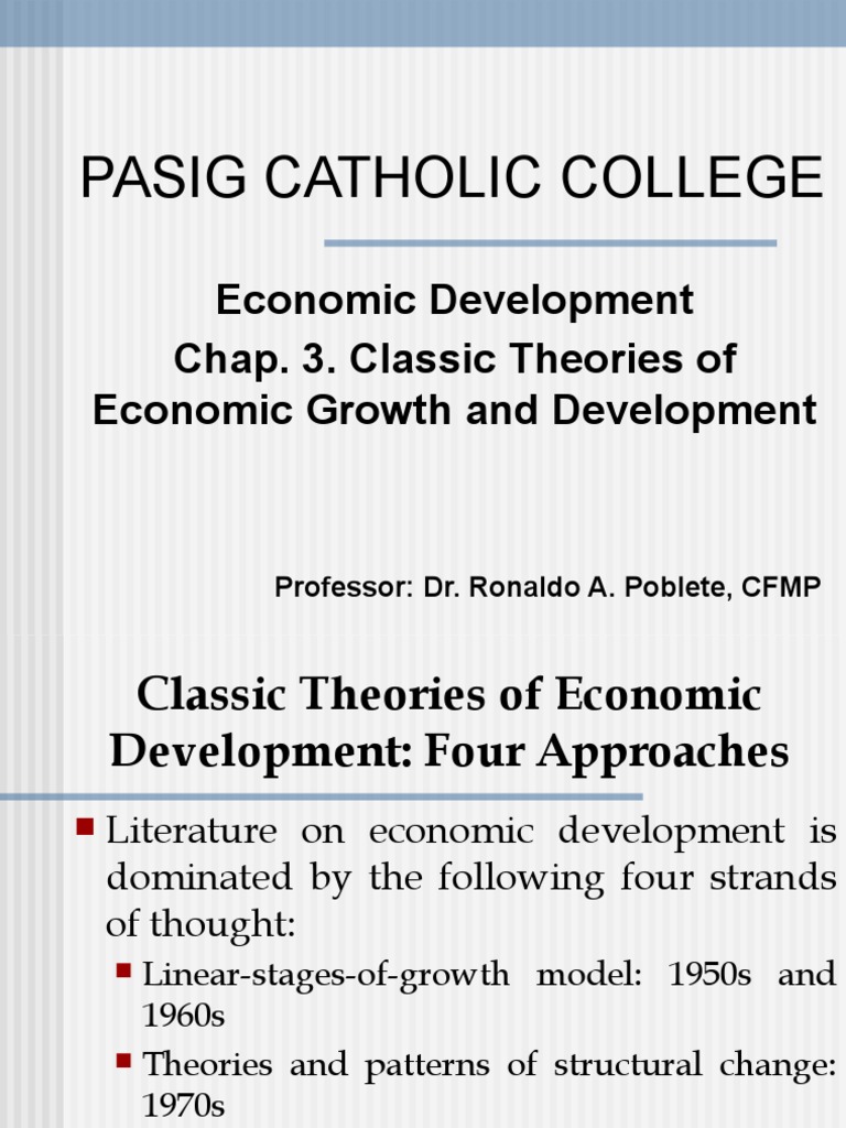 Classic Economic Growth Theories Explained | PDF | Economic Growth ...