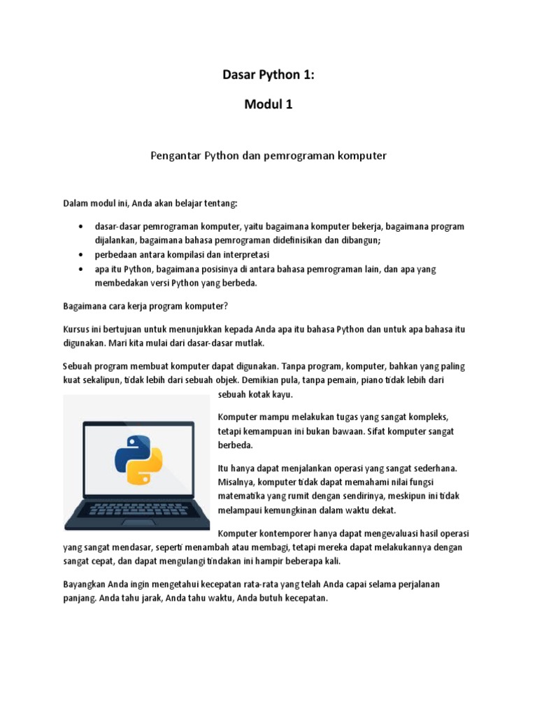 Dasar Python 1 | PDF
