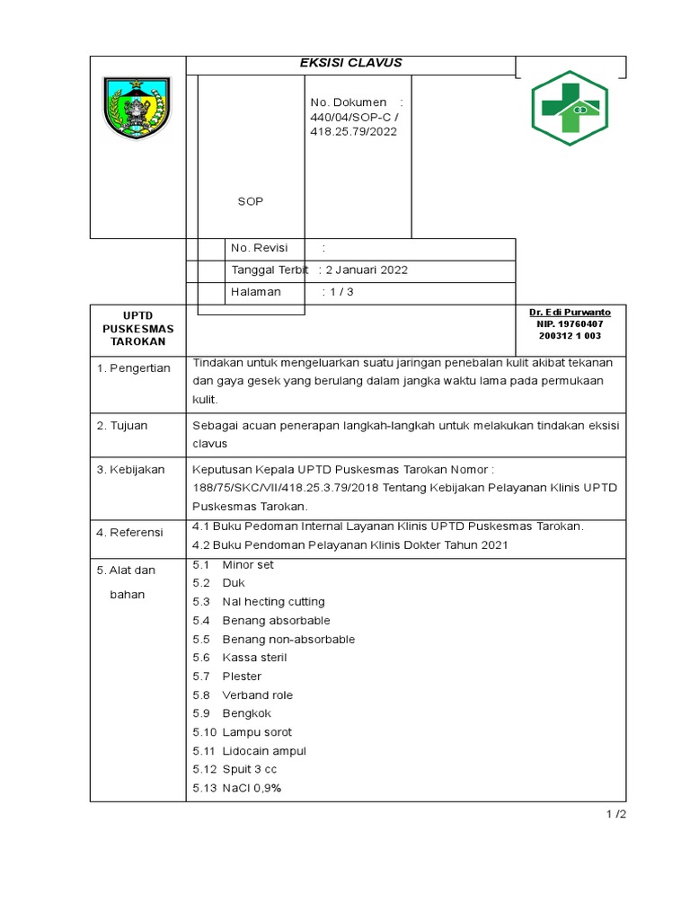 Sop Eksisi Clavus | PDF