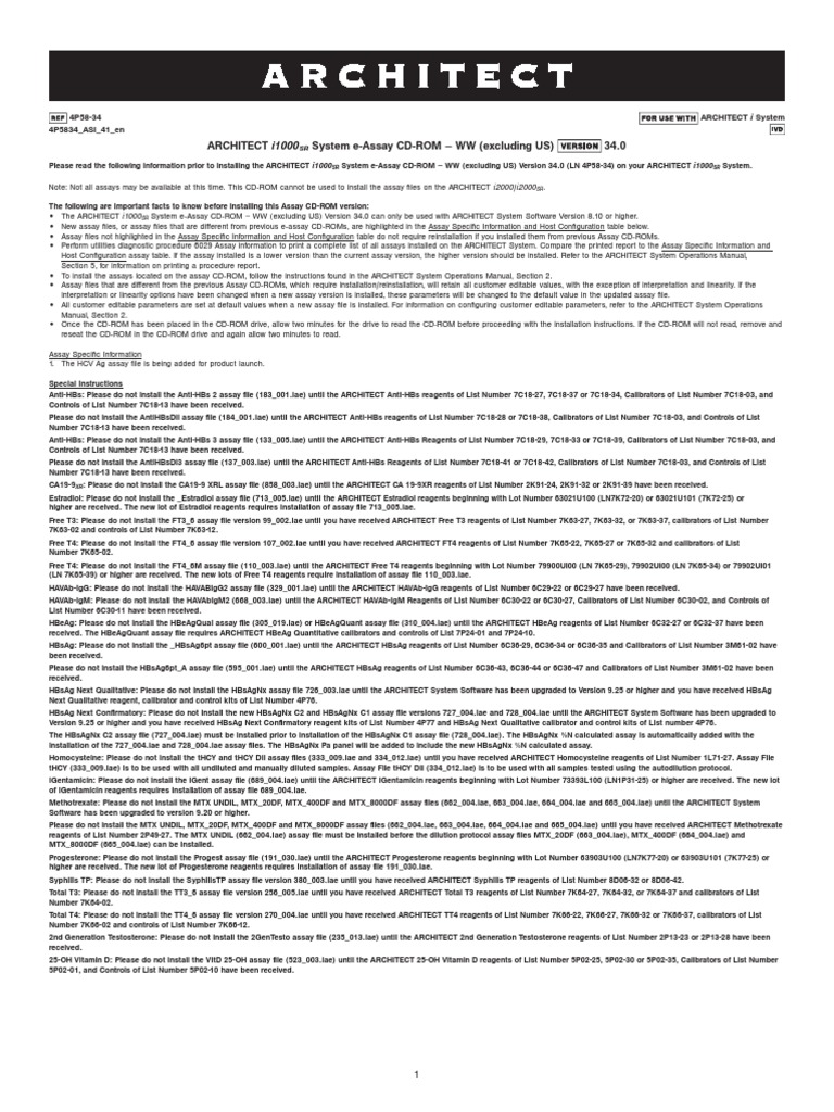 4P5834 ASI 41 en | PDF | Assay