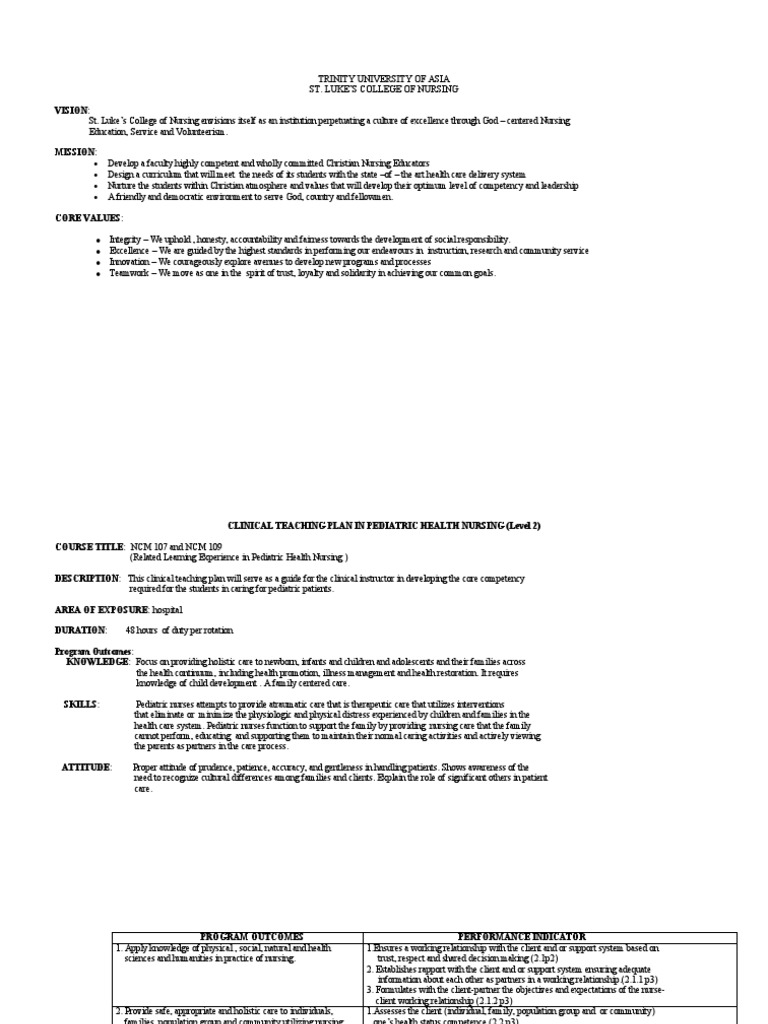 Clinical Focus For Pediatric | PDF | Nursing | Evidence Based Medicine