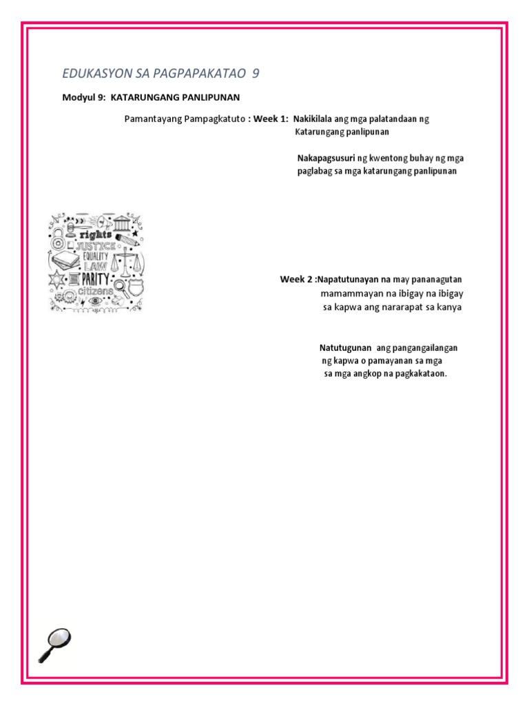 EsP 9 Modyul 9 Activity Sheets | PDF