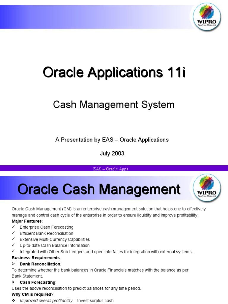 Oracle Cash Management System | PDF | Accounts Payable | Banks