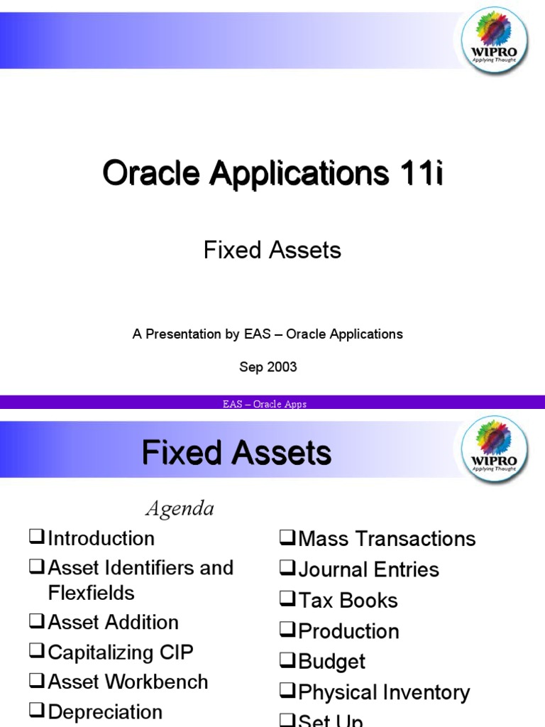 Oracle Fixed Assets | PDF