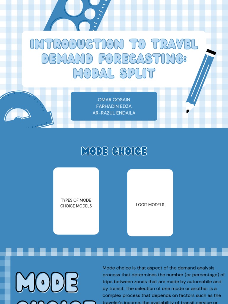Introduction To Travel Forecastinng - Modal Split | PDF | Public Transport | Transport