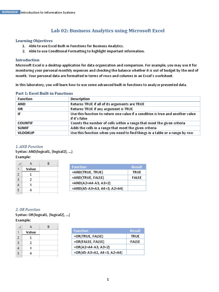 Lab02 Excel Manual | PDF | Databases | Microsoft Access