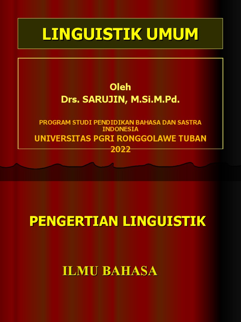 Linguistik Umum I | PDF
