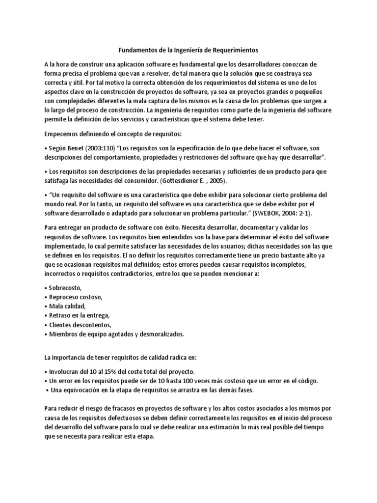 Analisis de Requerimiento y Mas 1 | PDF | Software | Ingeniería de software