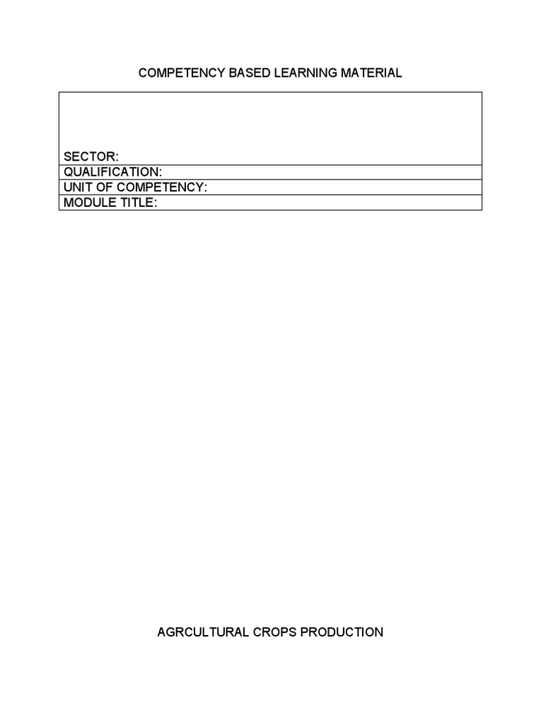 CBLM - Horticulture Nc-Iii | PDF | Occupational Safety And Health ...
