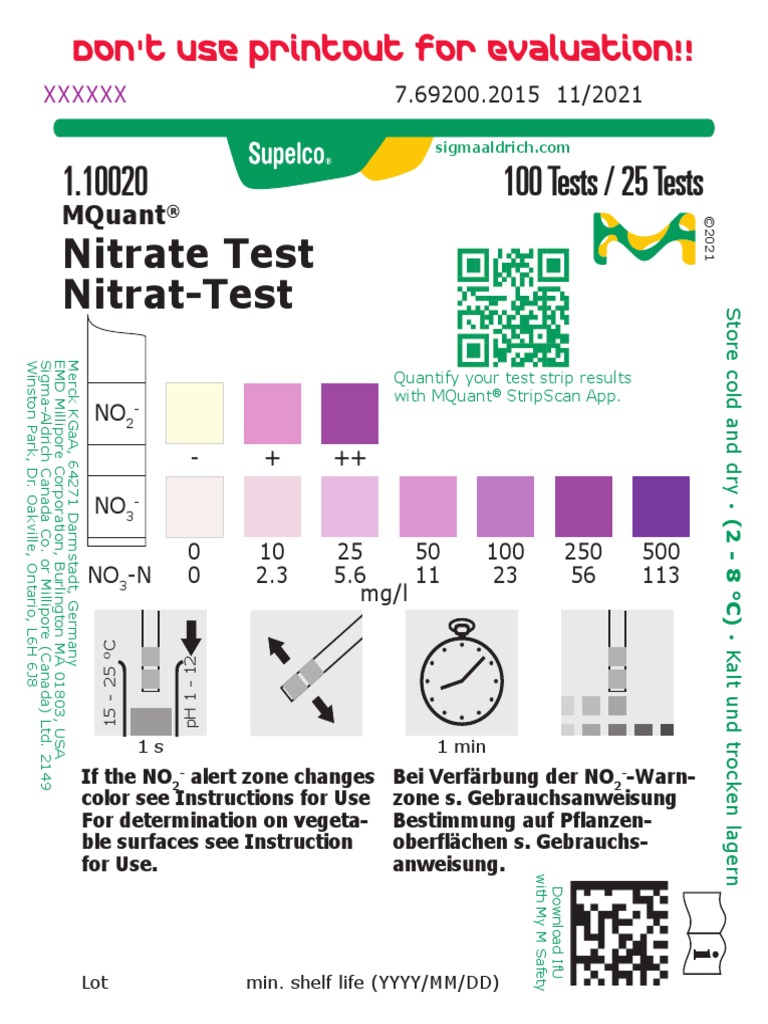 1.10020 100 Tests / 25 Tests: Nitrate Test Nitrat-Test | PDF | Nasdaq ...