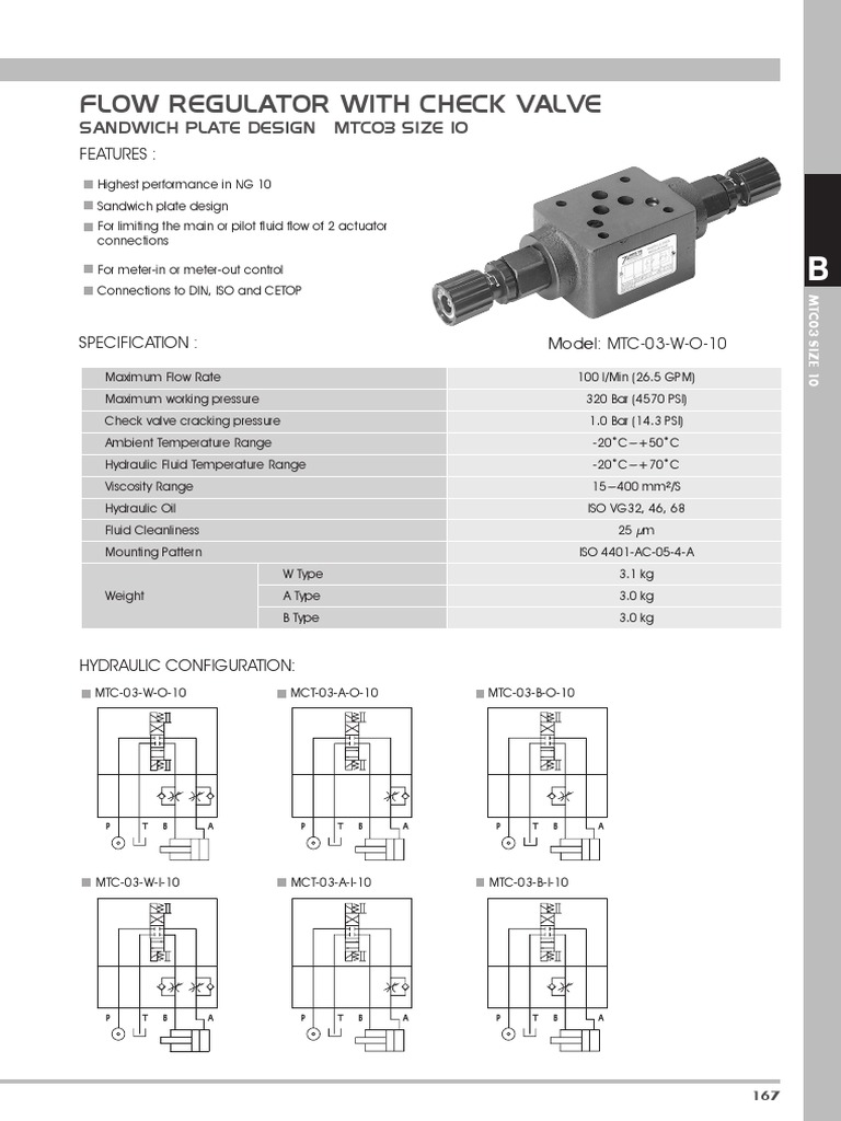 MTC 03 W Throttle Check Valve | PDF | Valve | Manufactured Goods