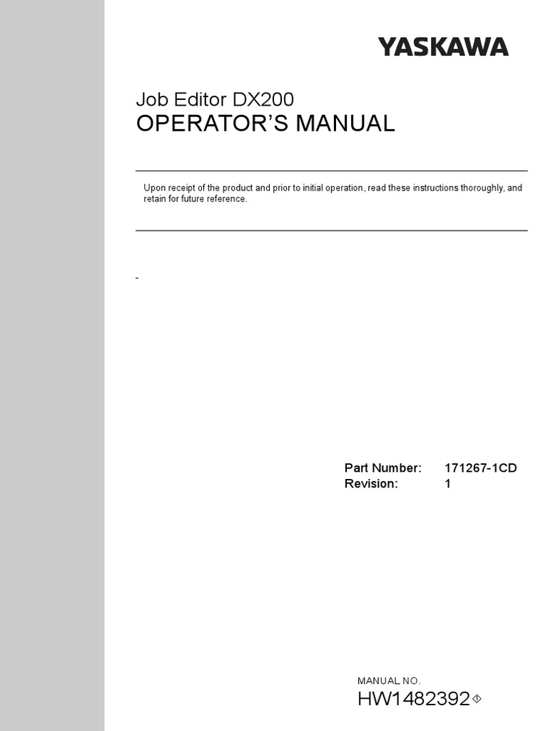 Dx200 Operator's Manual | PDF | Technology & Engineering