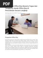 Definisi dan Tugas Office Boy (OB) | PDF