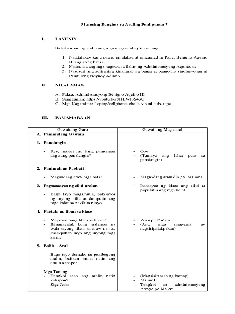 Grade 7 Detailed Lesson Plan | PDF