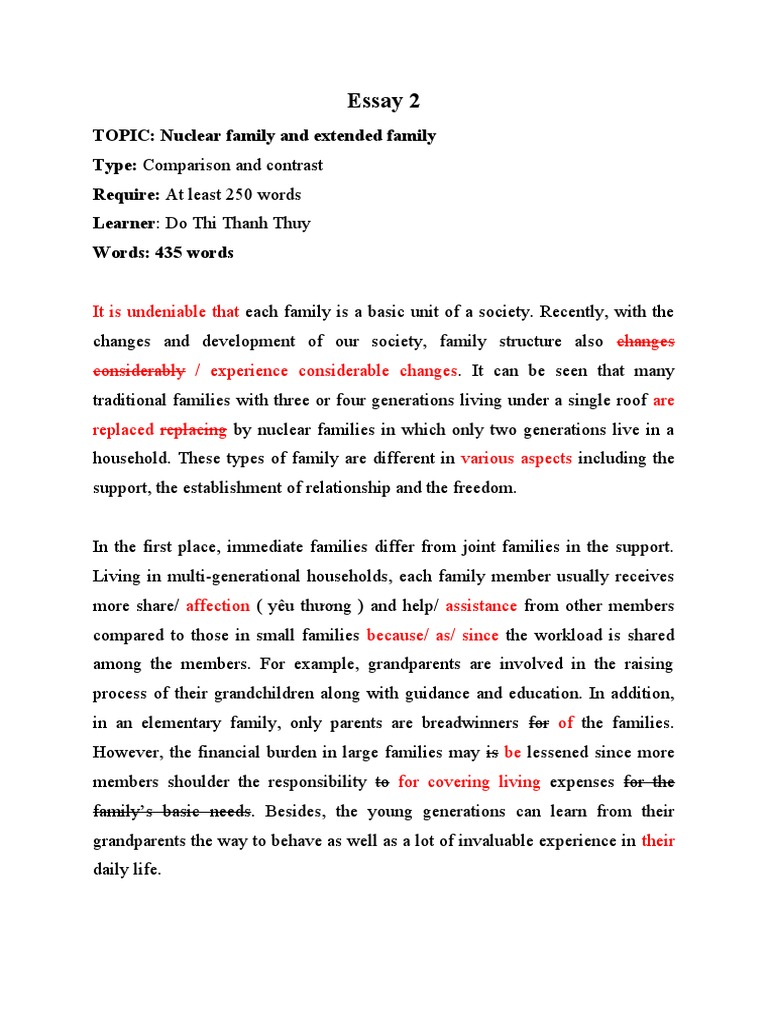 Essay 2 - Two Types of Families | Download Free PDF | Family ...