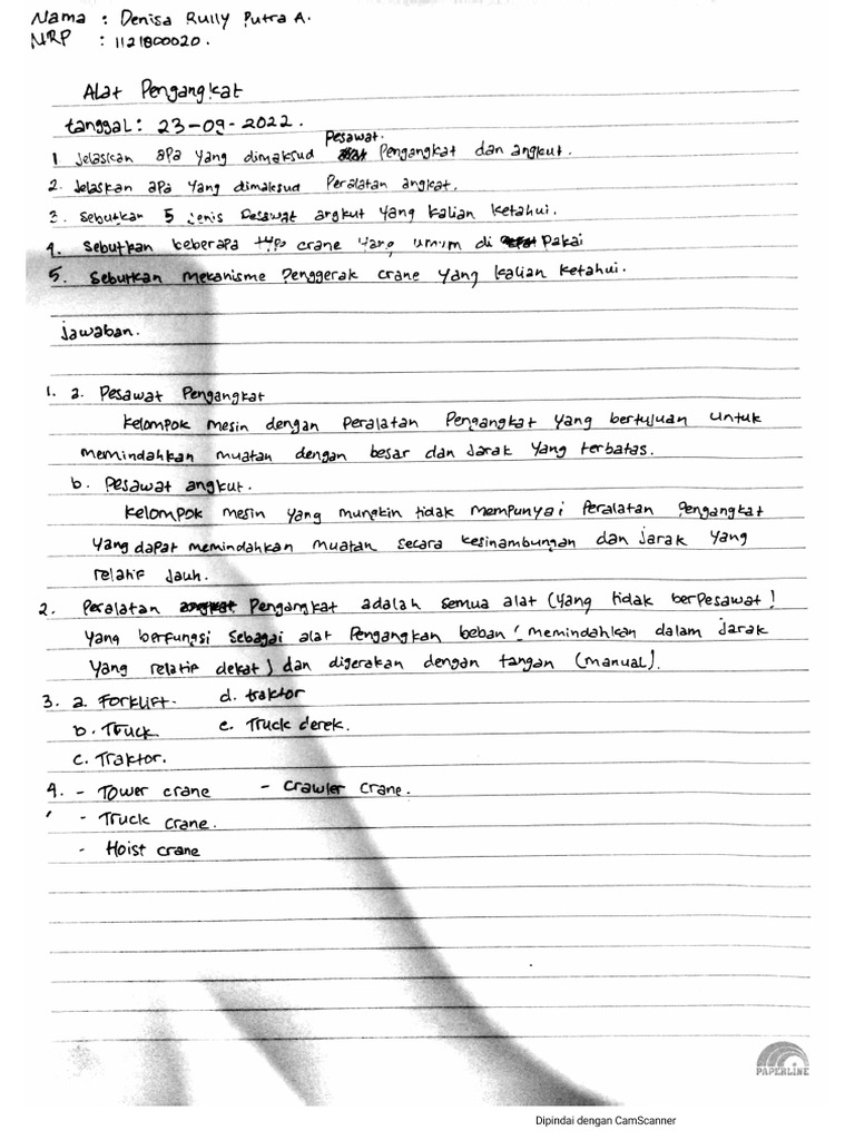 Tugas Alat Pengangkat Denis | PDF