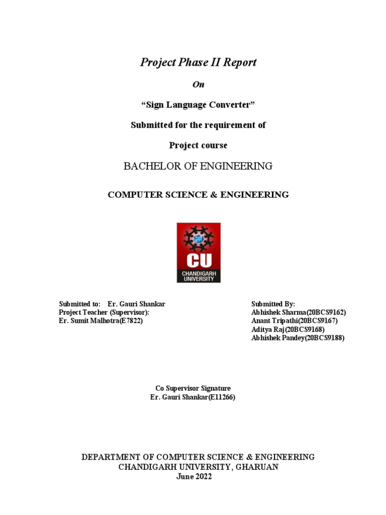 Sign Language to Text Converter Project | PDF | Human Communication ...