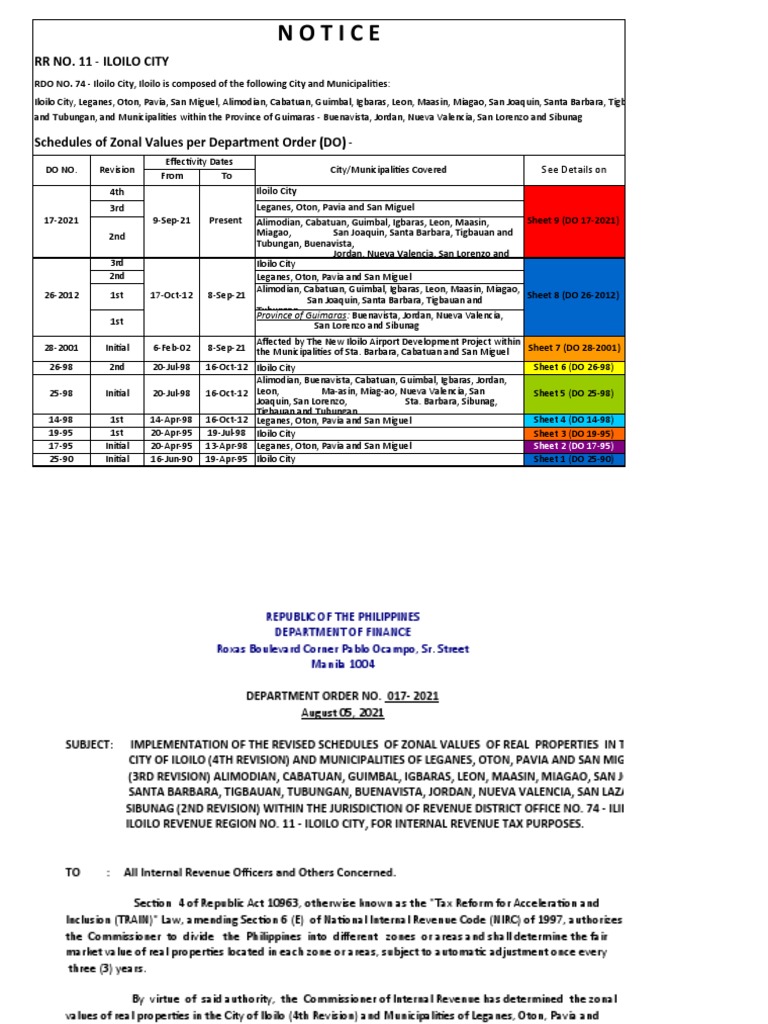 RDO No. 74 - Iloilo City, Iloilo | PDF