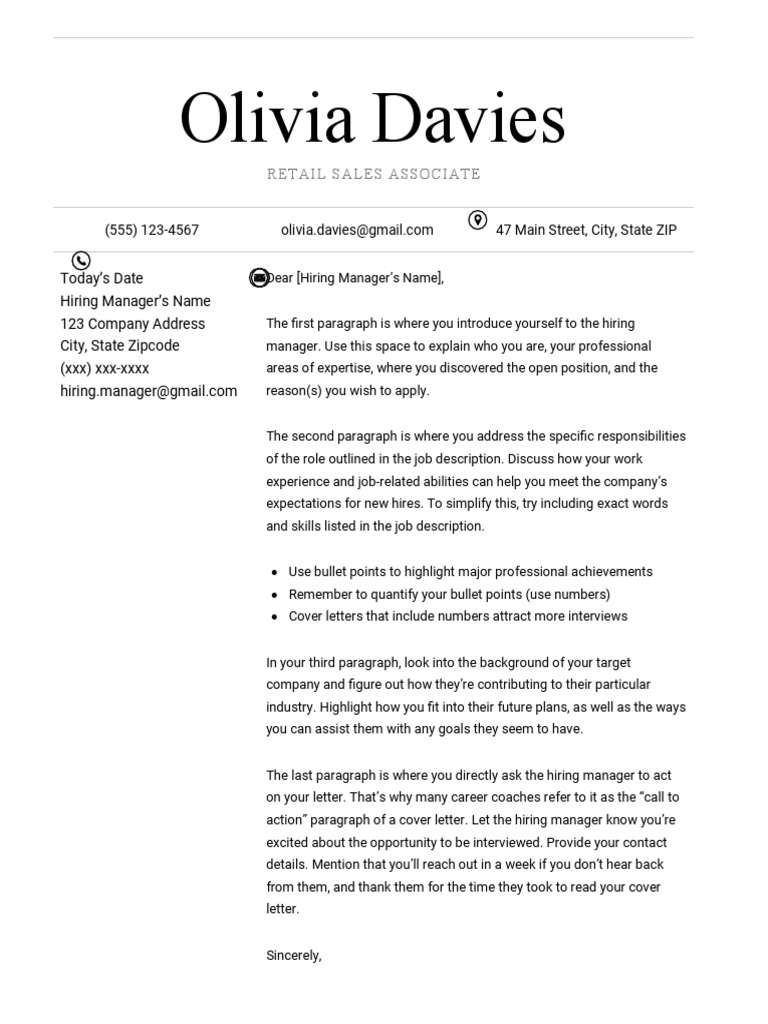 European CV Cover Letter Template Black | PDF | Résumé | Communication