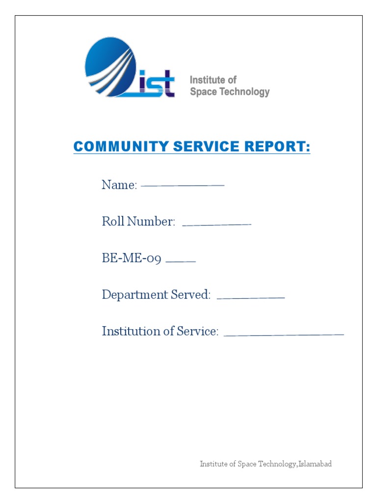 Community Service Report | PDF | Teachers | Volunteering
