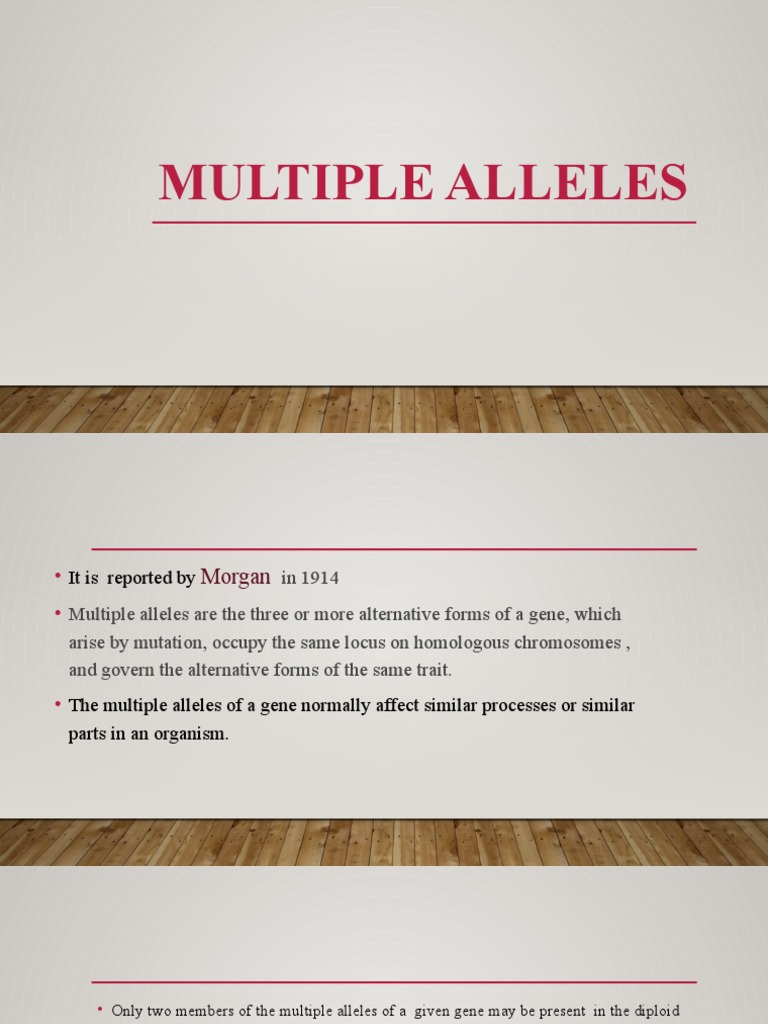 Multiple Alleles | PDF | Allele | Dominance (Genetics)