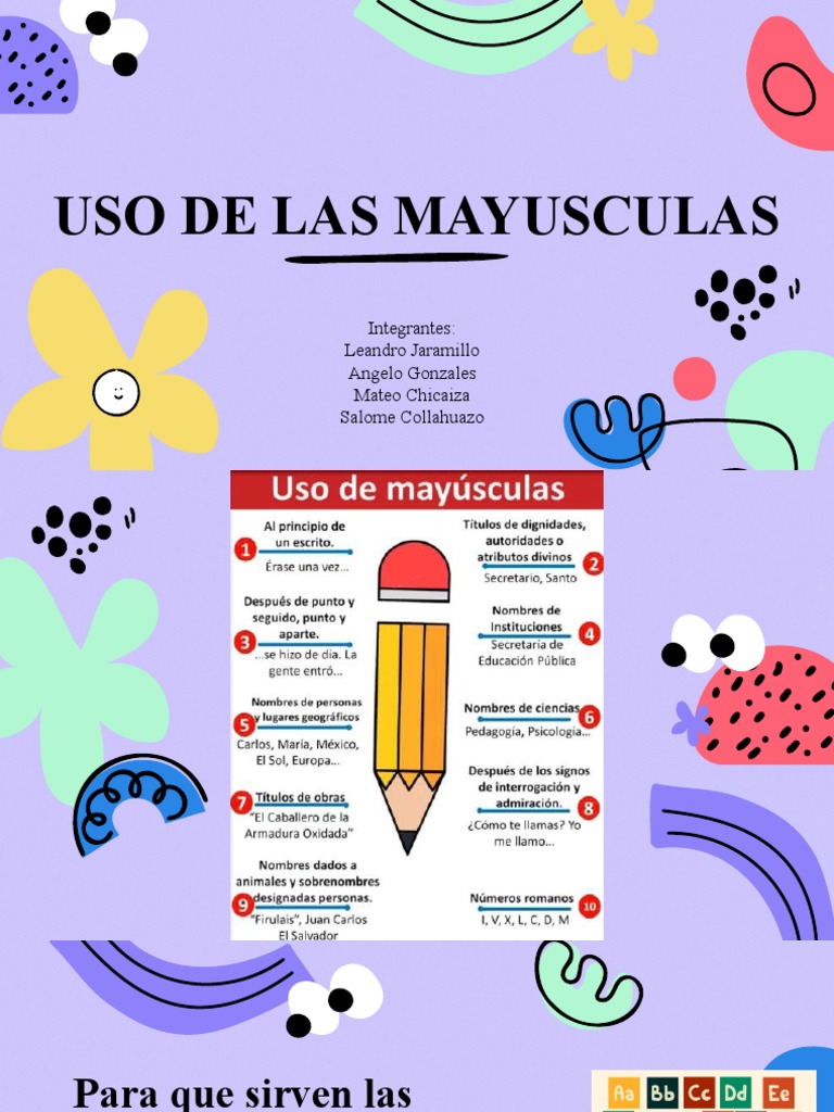 Uso de Mayúsculas en Español | PDF | Coma | Puntuación