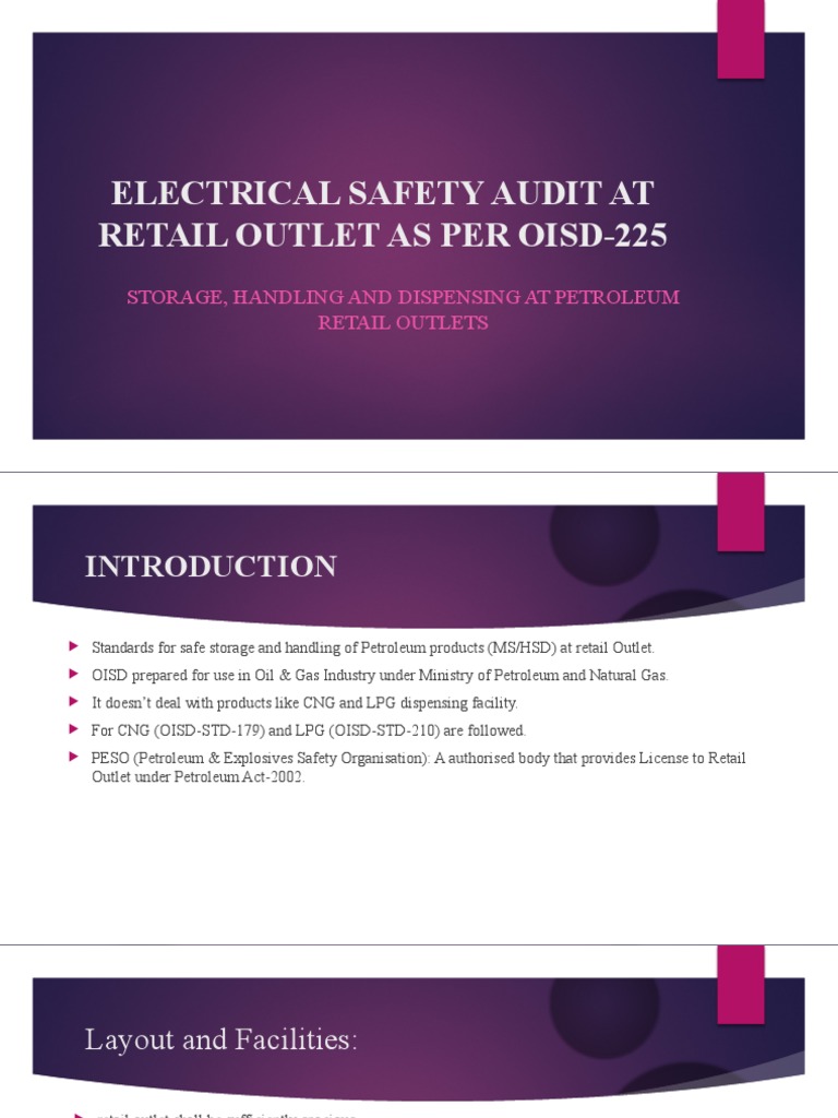 Electrical Safety Audit for Retail Outlets | PDF | Pipe (Fluid ...