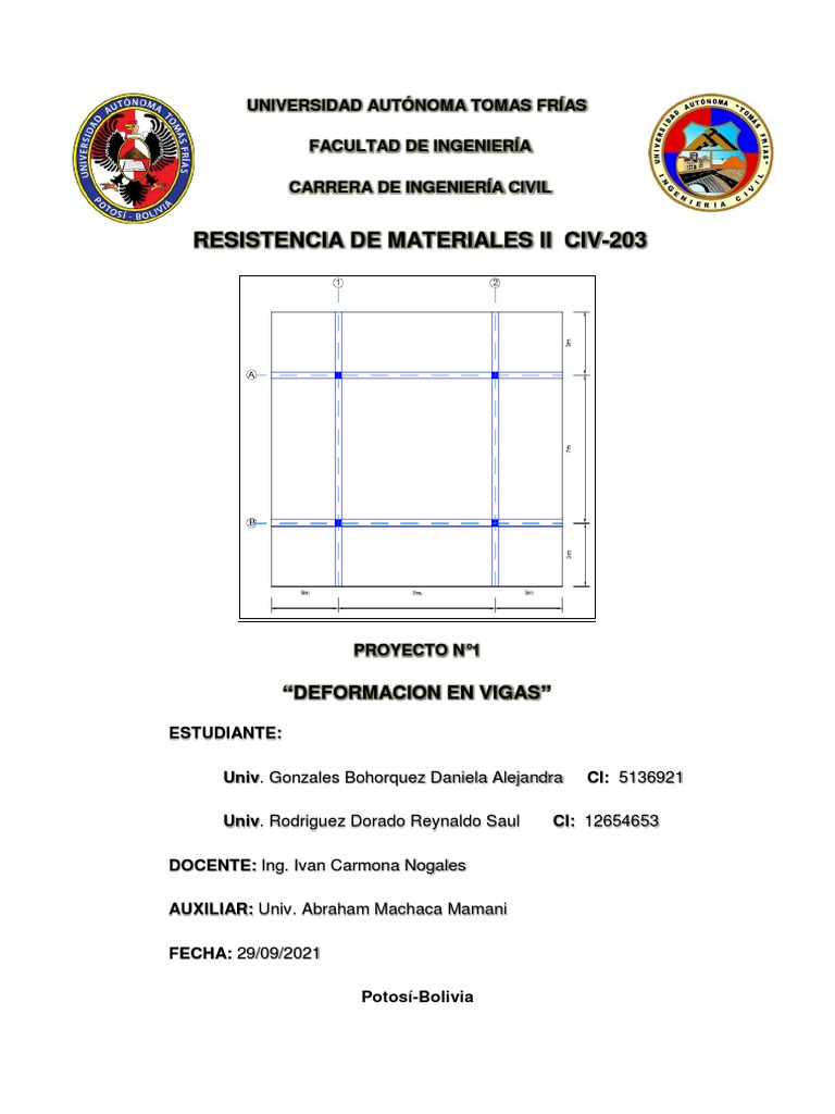 P1 - Proyecto de Resistencia de Materiales Ii | PDF | Viga (Estructura) | Sectores Economicos