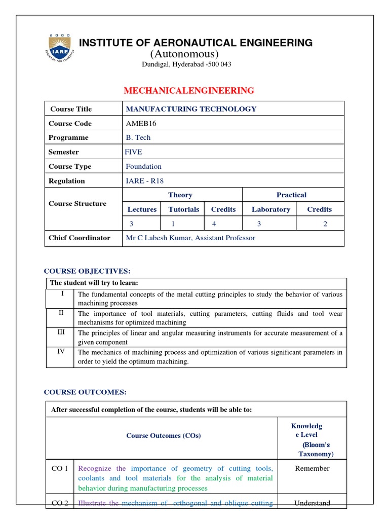 ME MT Lecture Notes | PDF | Machining | Ductility