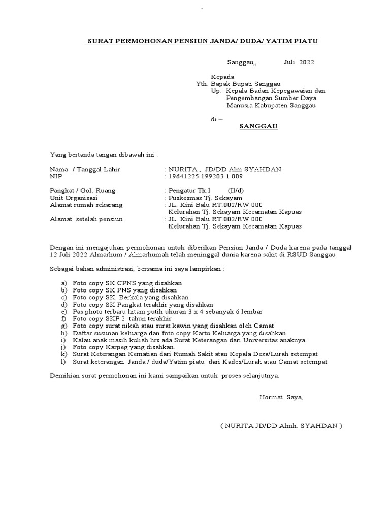 Pensiun Janda Duda | PDF