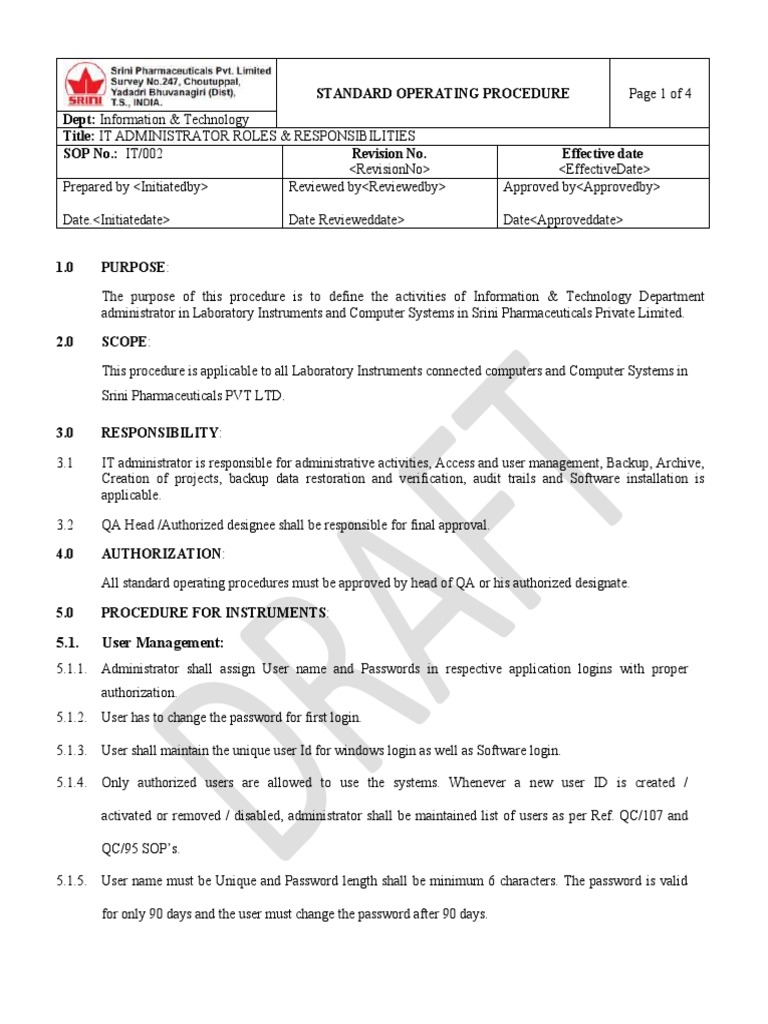 Administraor Roles and Responsibilities | PDF | Backup | Malware