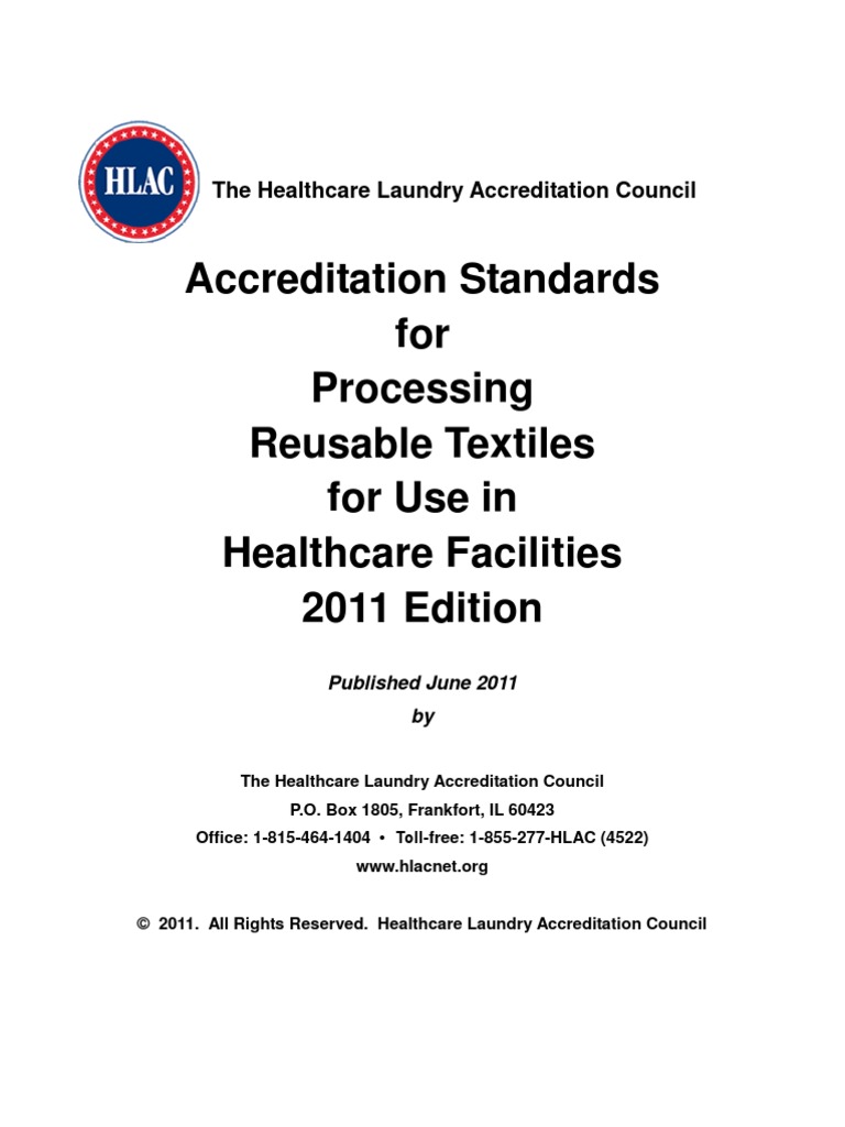 2011 HLAC Standards - Released June 15 2011 | PDF | Infection Control | Personal Protective ...