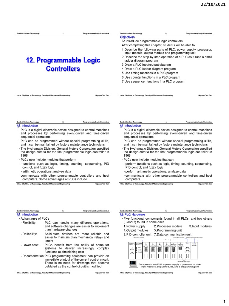 Ch.12 Programmable Logic Controllers | PDF | Programmable Logic ...